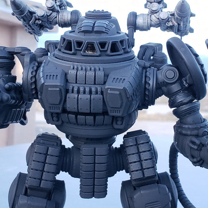 3D Printable 28mm Dwarf Mech-The Burrows Ripper Special by John Bear Ross