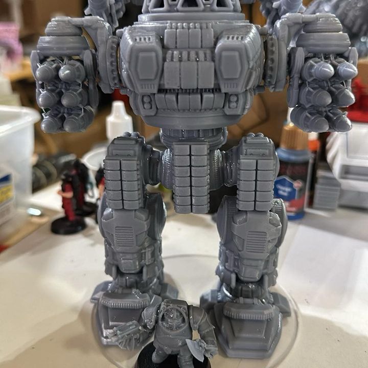 3D Print of 28mm Dwarf Mech-The Burrows Ripper Special by praetor299th
