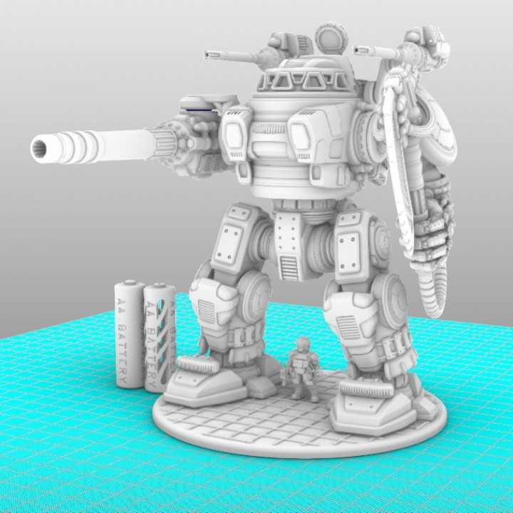 3D Printable 28mm Dwarf Mech-The Burrows Ripper Special by John Bear Ross