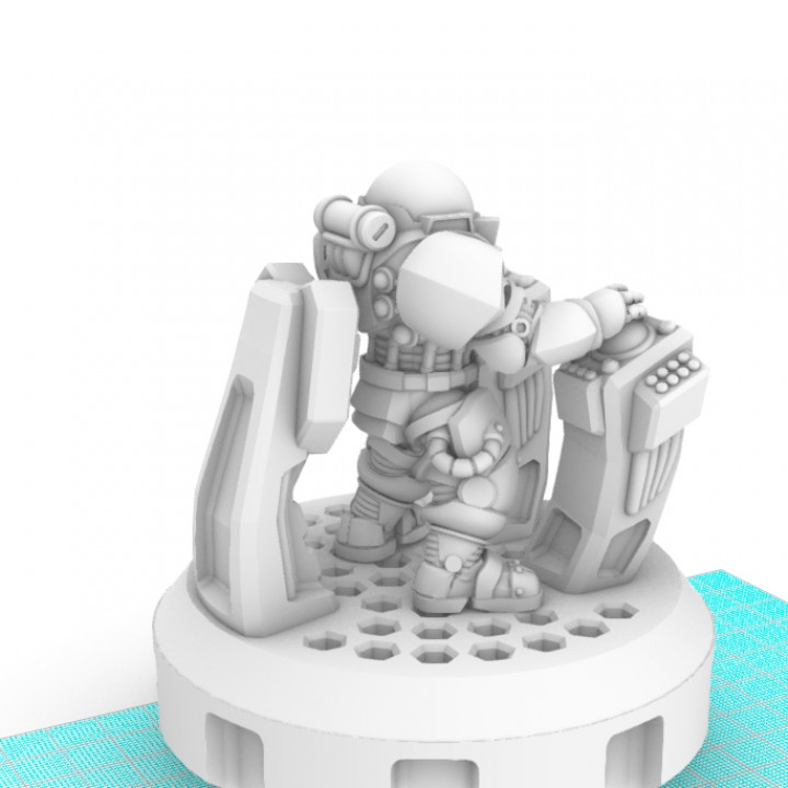 3D Printable 28mm Dwarf Mech-The Burrows Ripper Special by John Bear Ross