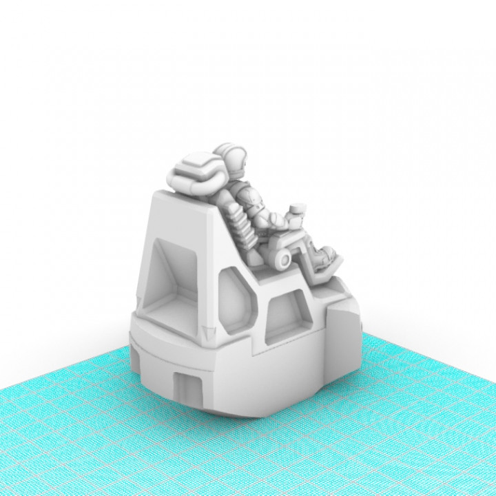 3D Printable 28mm Dwarf Mech-The Burrows Ripper Special by John Bear Ross