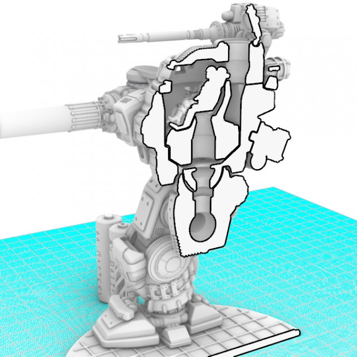 3D Printable 28mm Dwarf Mech-The Burrows Ripper Special by John Bear Ross
