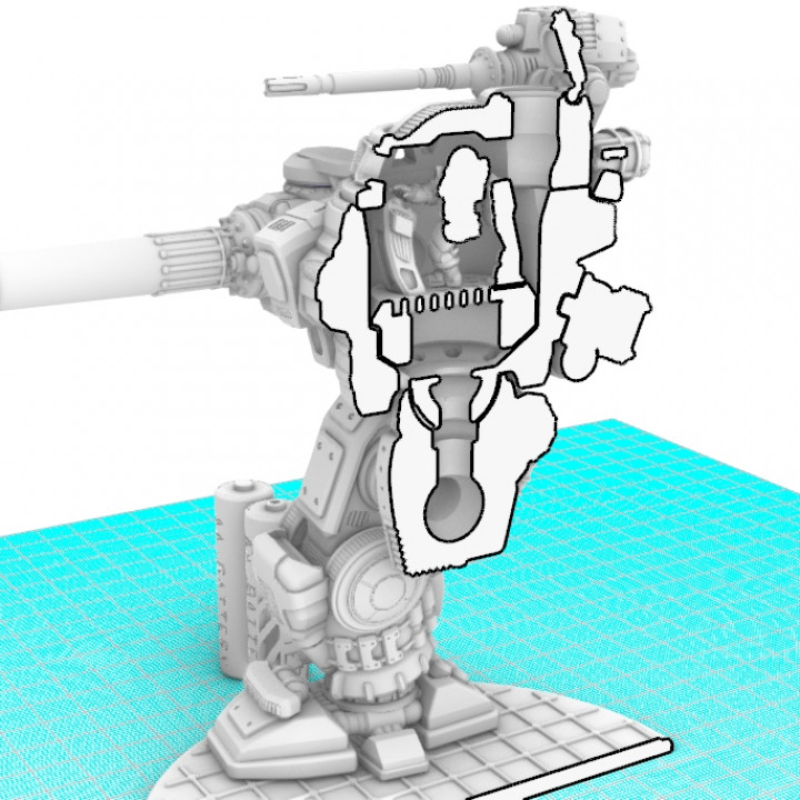3D Printable 28mm Dwarf Mech-The Burrows Ripper Special by John Bear Ross