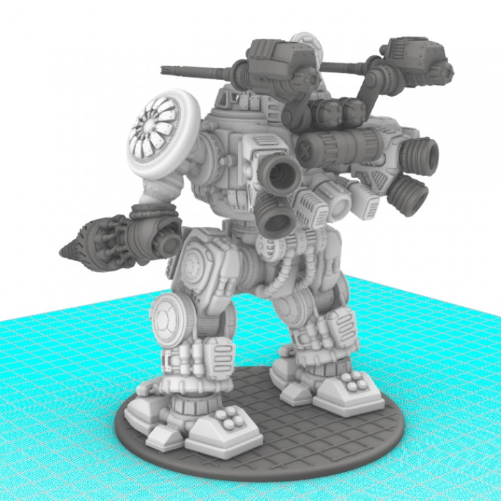 3D Printable 28mm Dwarf Mech-The Burrows Ripper Special by John Bear Ross