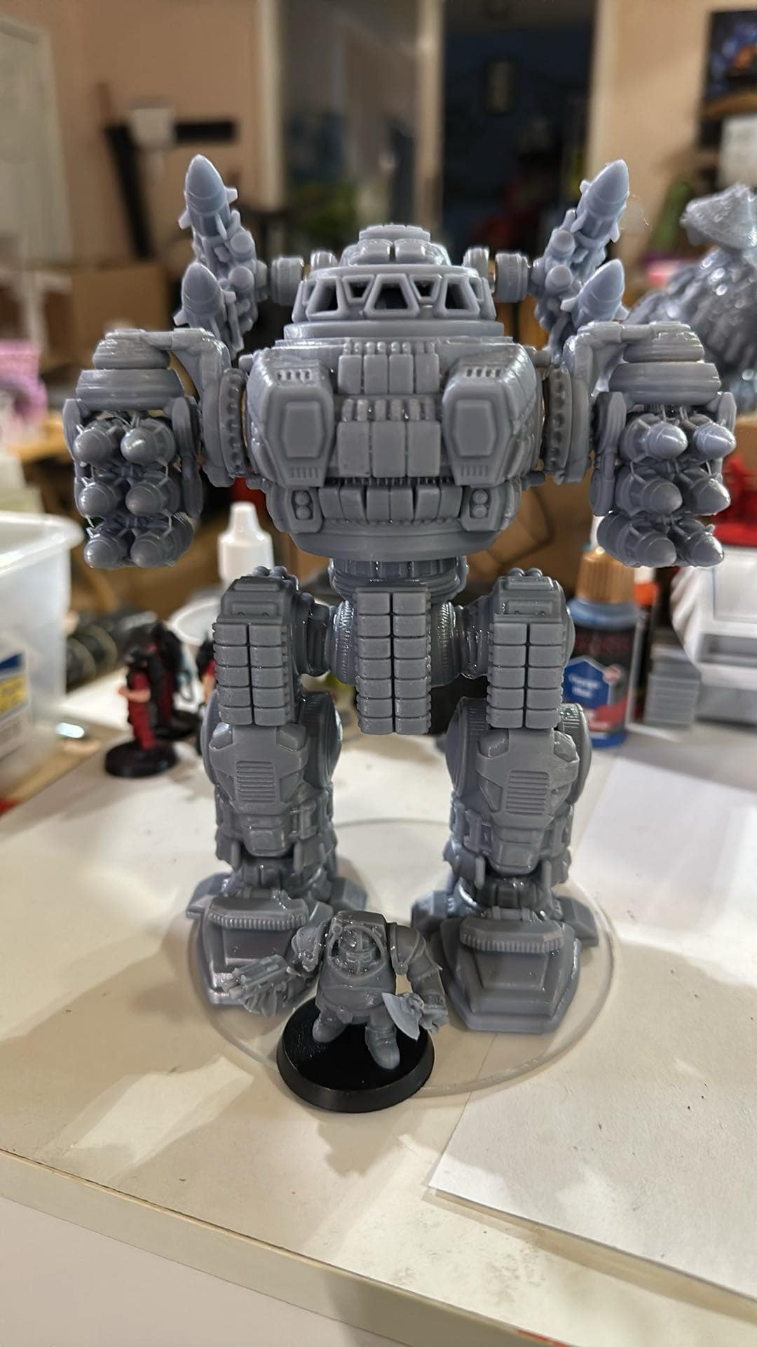 3D Printable 28mm Dwarf Mech-The Burrows Ripper Special by John Bear Ross