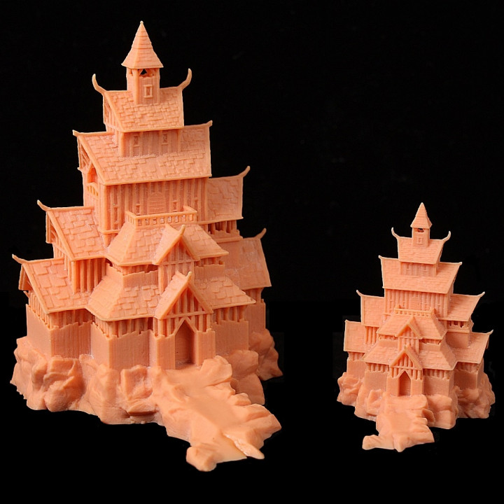 3D Printable Nordic Wooden Temple by Oliver Spaeth