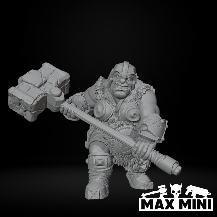 3D Printable Ogre Toughguts Group by Max Mini