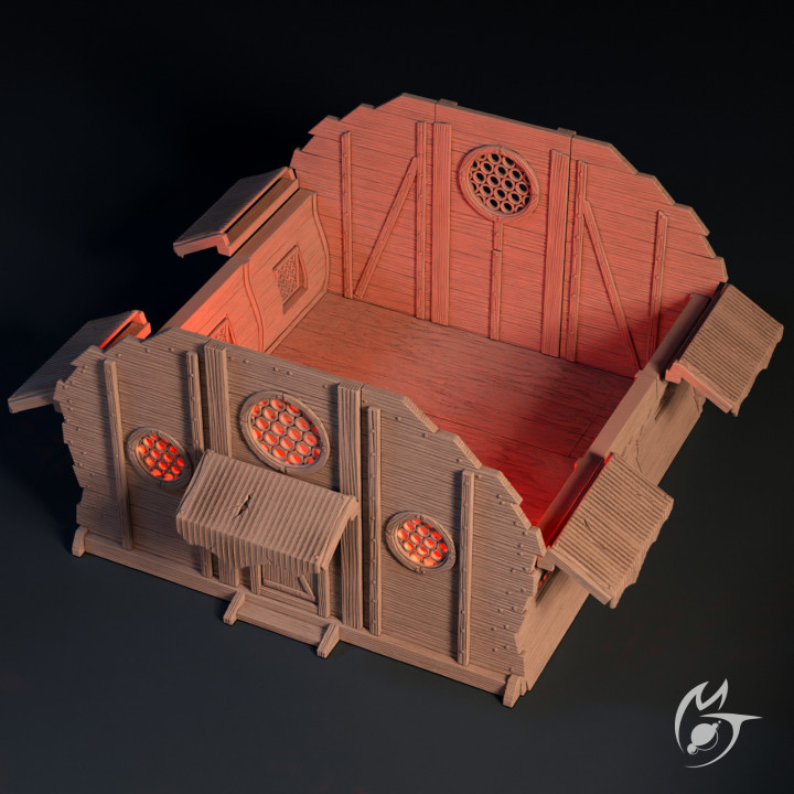 3D Printable The Pirate Hall Bundle - modular OpenLOCK terrain by ...