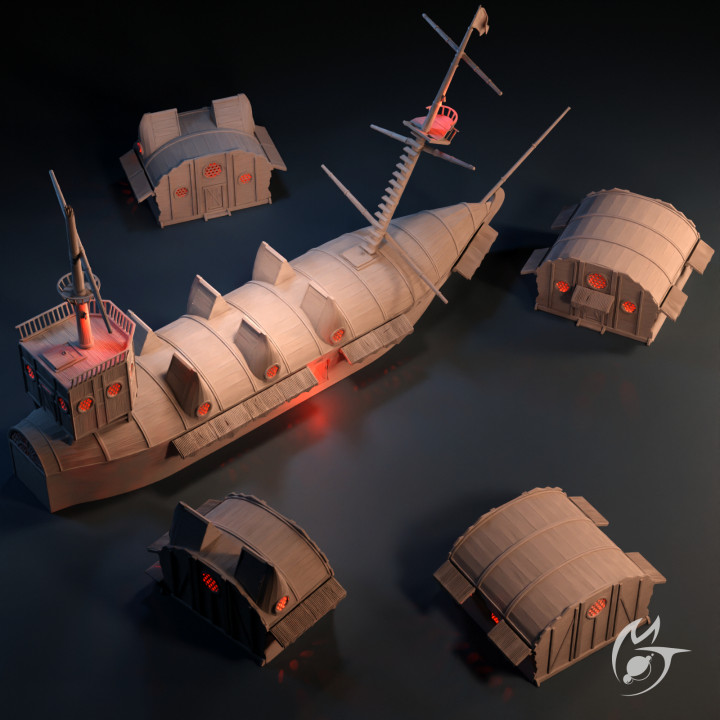 3D Printable The Pirate Hall Bundle - modular OpenLOCK terrain by ...