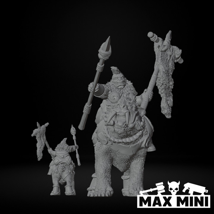3D Printable Ogre Sabercat Riders by Max Mini