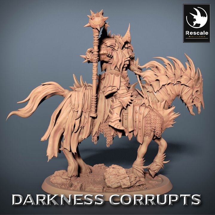 3D Printable Darknight DeathHorse 06 Walk by Rescale Miniatures