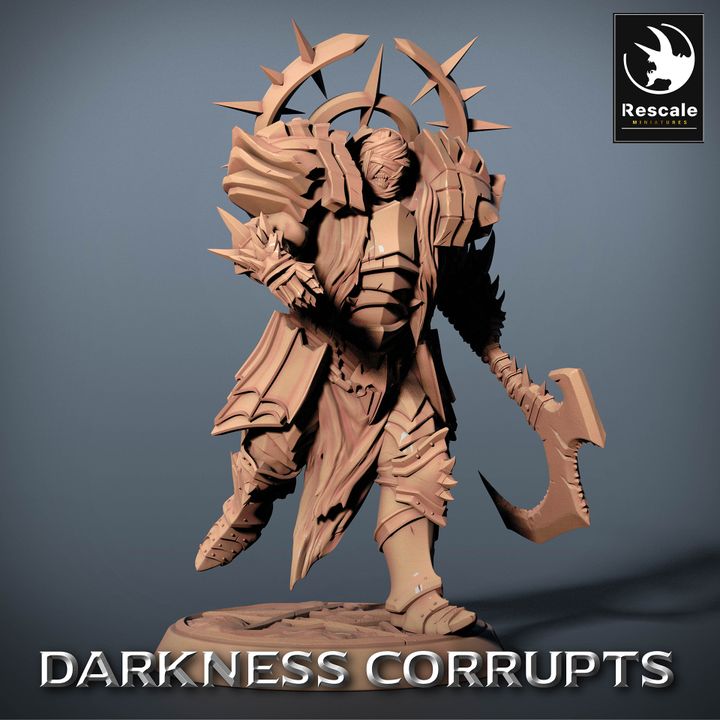 3D Printable Pack Darknight Scythe by Rescale Miniatures