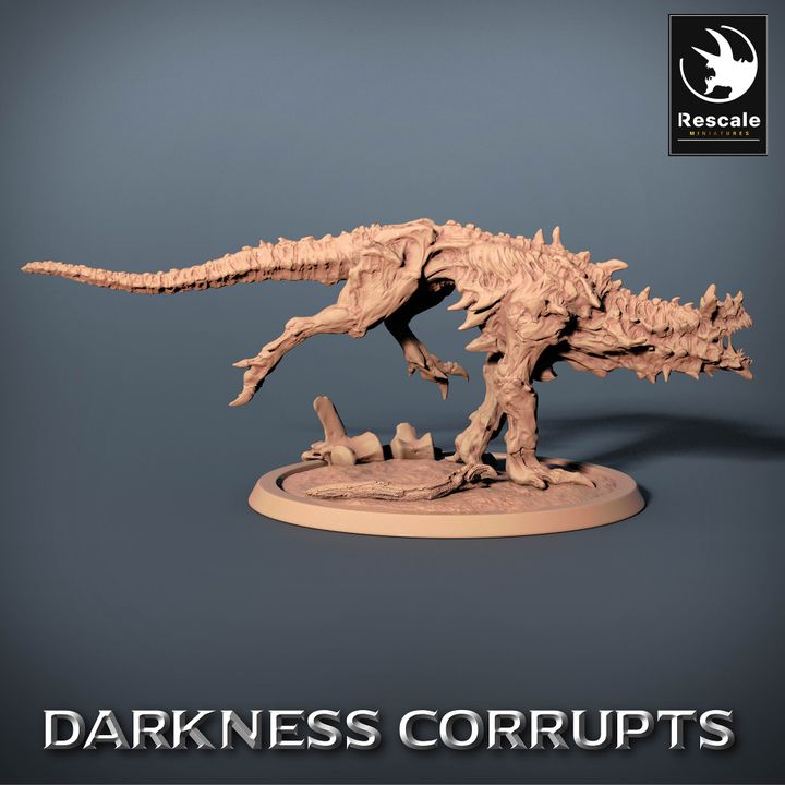 3D Printable Hellhound Run by Rescale Miniatures