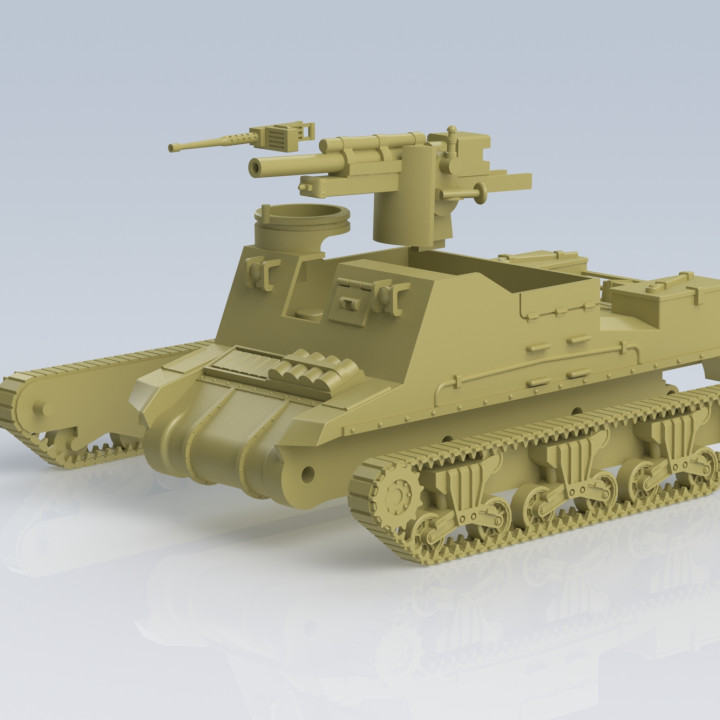 3D Printable M7 Priest Self-Propelled Gun (US, WW2+Korean war) by Wargame3d