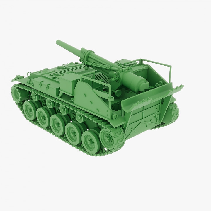 3D Printable M41 155 mm GMC - Gorilla (US, WW2+Korean war) by Wargame3d