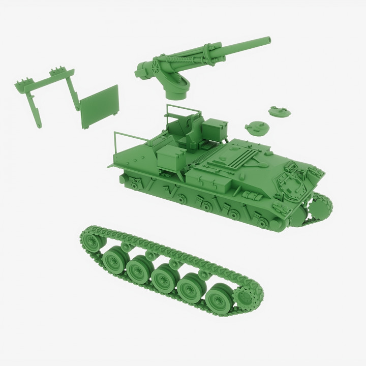 3D Printable M41 155 mm GMC - Gorilla (US, WW2+Korean war) by Wargame3d