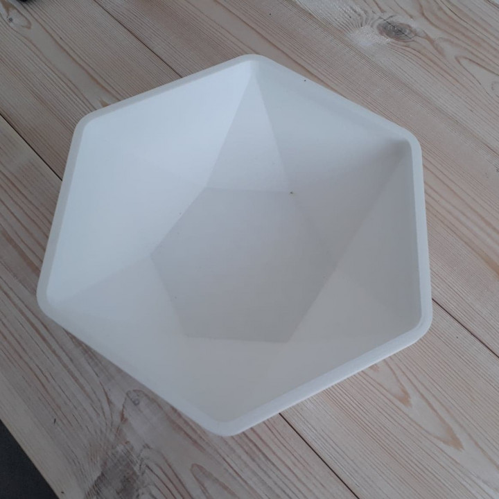3D Printable Large Hex Bowl by Alexis Darrius Maximus