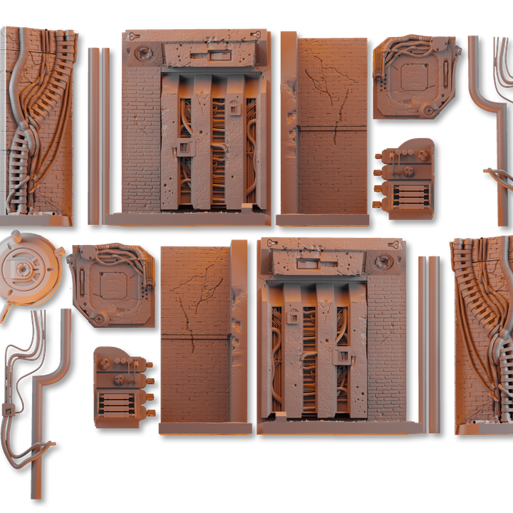 3D Printable cyberpunk modelkit Vol.2 by Anton Egorov