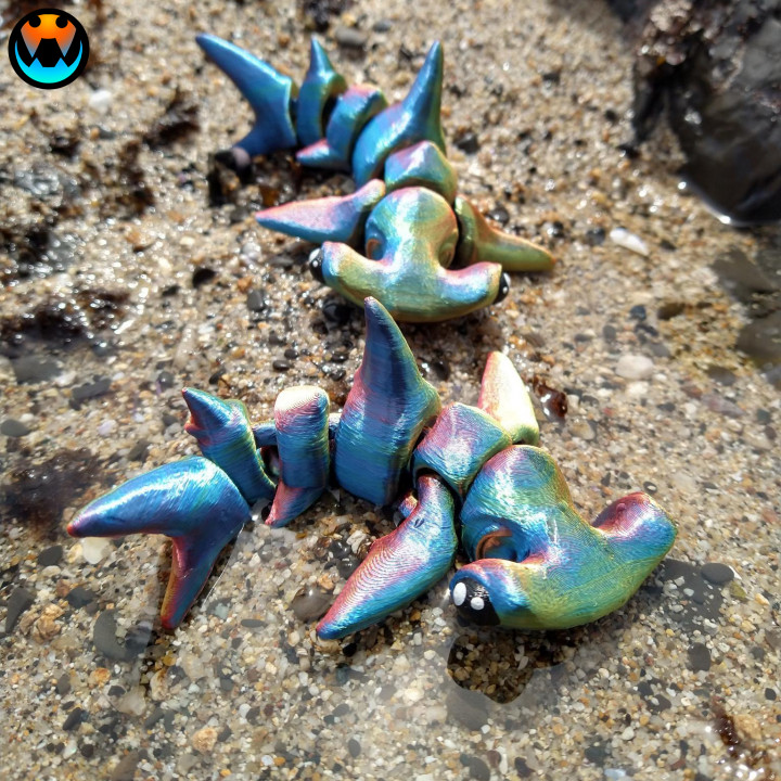 3D Printable Tiny Hammerhead by Cinderwing3D