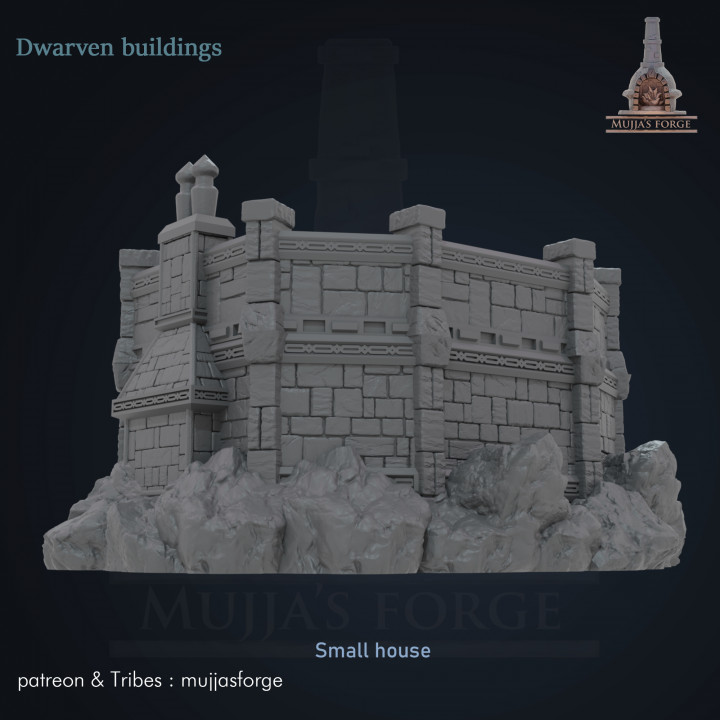 3D Printable Dwarf-Small house by MUJJA'S FORGE