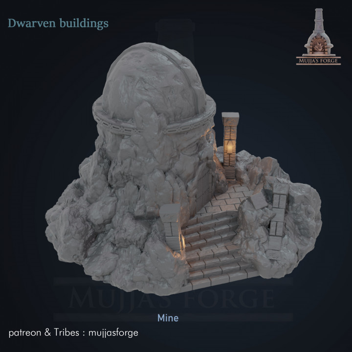 3D Printable Dwarf-Mine gate by MUJJA'S FORGE