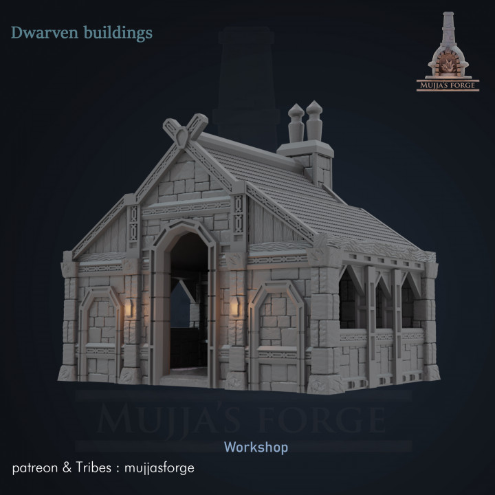 3D Printable Dwarf-Workshop by MUJJA'S FORGE