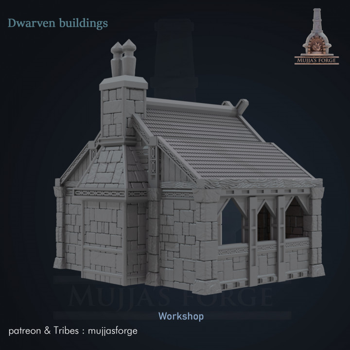 3D Printable Dwarf-Workshop by MUJJA'S FORGE