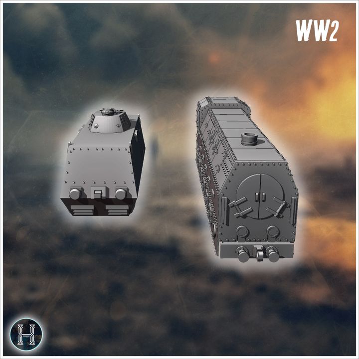 3D Printable German armored train set with Panzer III turret - World ...
