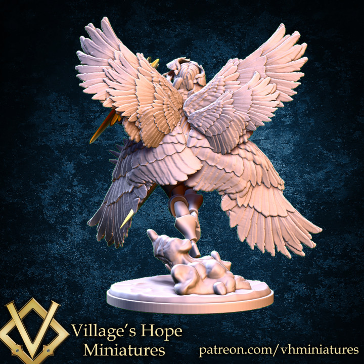 3D Printable many winged arch Angel by Village's Hope Miniatures
