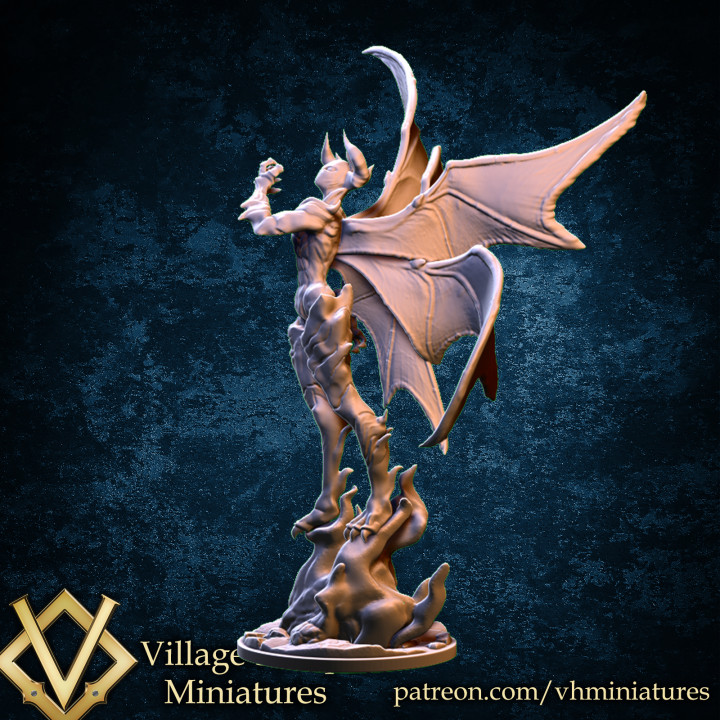 3D Printable Six wing arch demon by Village's Hope Miniatures