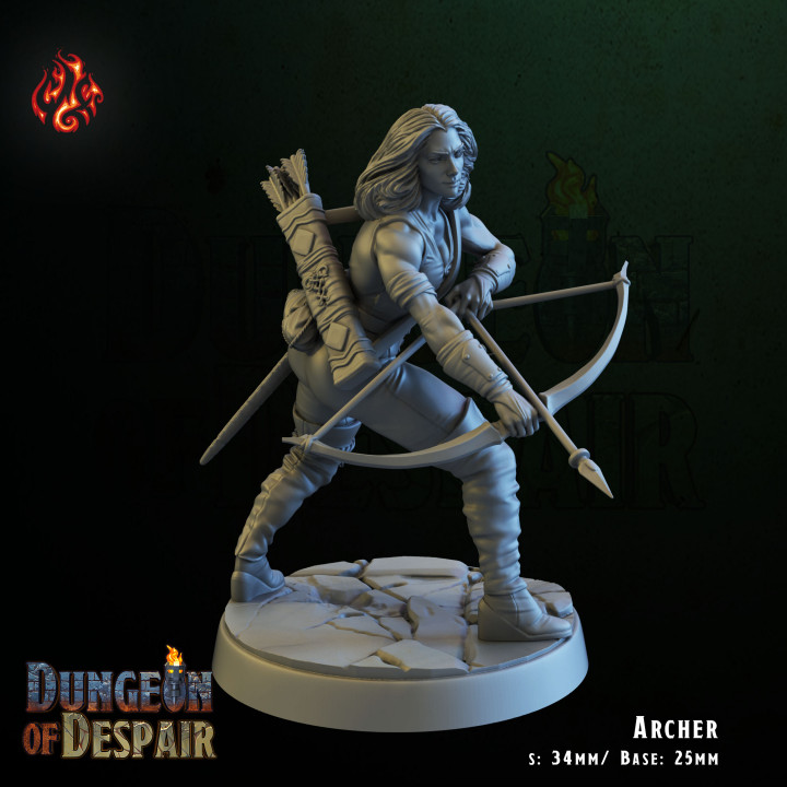 3D Printable Rara, the Archer by Crippled God Foundry
