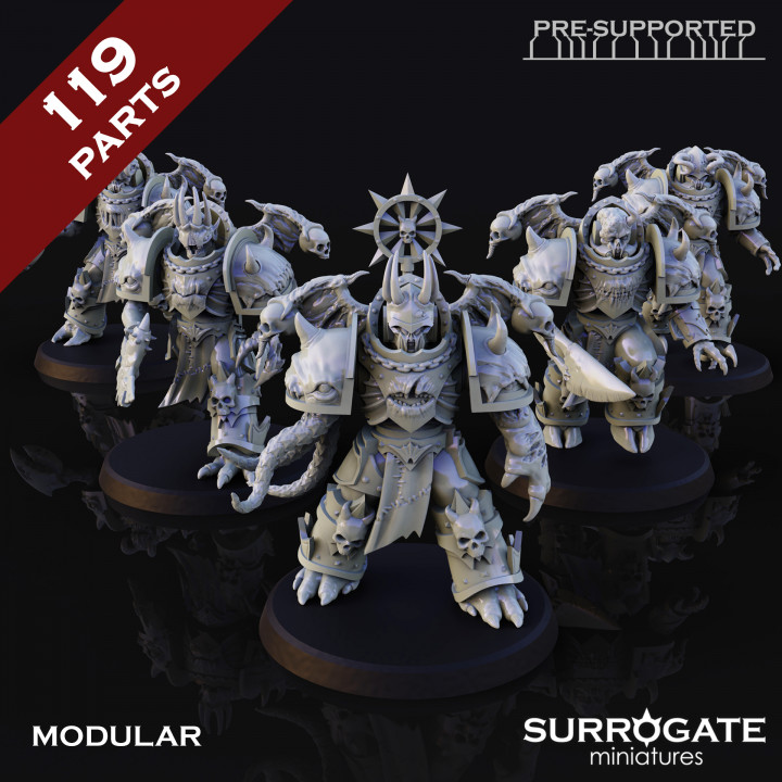3D Printable Night Chosen, Surrogate Miniatures June 2023 Modular Unit ...