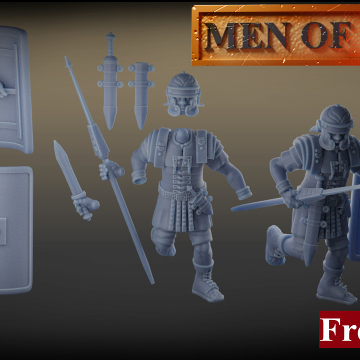 3D Printable Free Legionary Modular Miniature 28-32mm by Stormforge ...