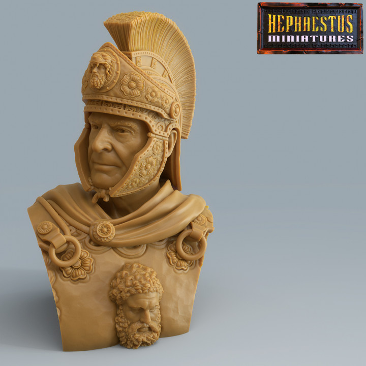 3D Printable Roman Legatus Head Bust by Daniel McGrath