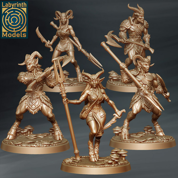 3D Printable Fauns by Labyrinth Models
