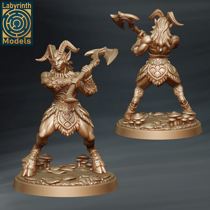 3D Printable Fauns by Labyrinth Models