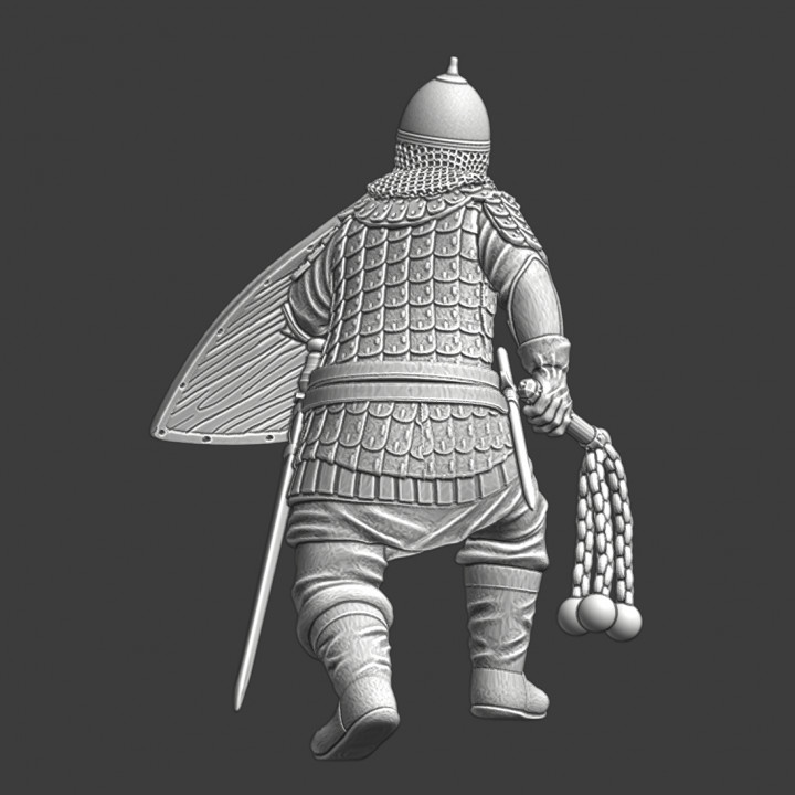 3D Printable Medieval Kievan Rus Elite warrior - with flail by Northern ...