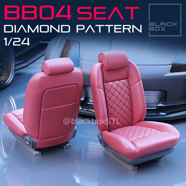 3D Printable BB04a Diamond Pattern Seat FOR DIECAST AND MODELKITS 1 ...