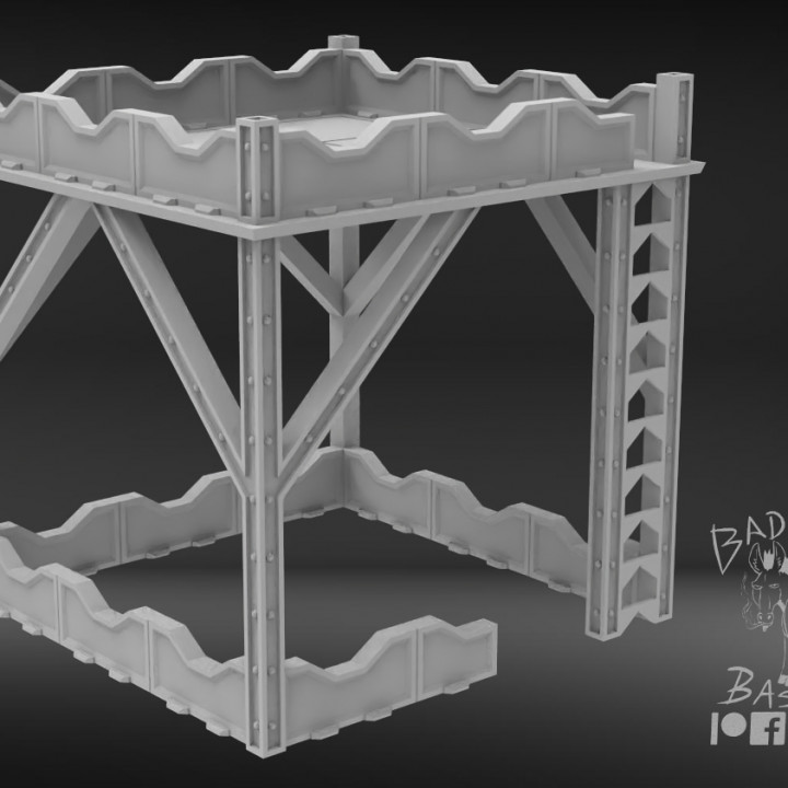 3D Printable Dice Tray Scout Tower by Badassbases