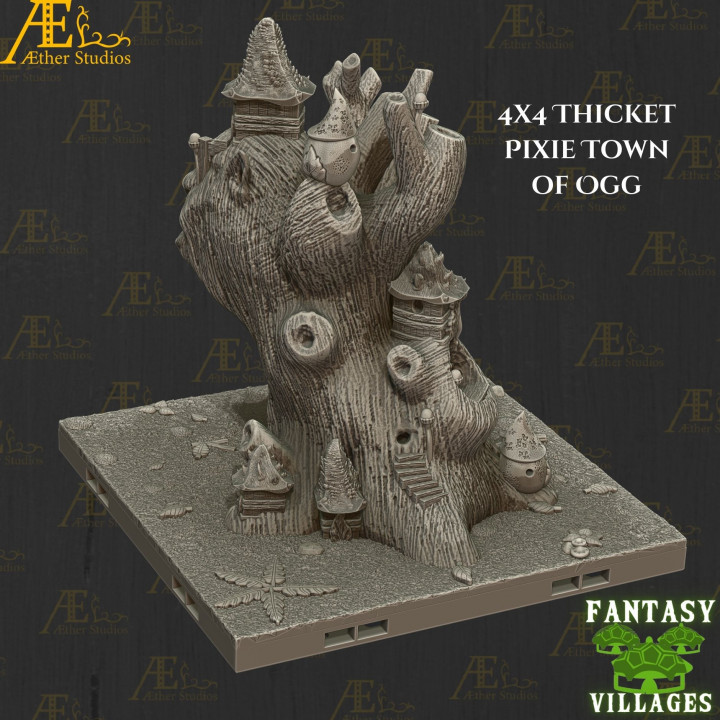 3D Printable AEFANT10 – The Pixietown of Ogg by Aether Studios
