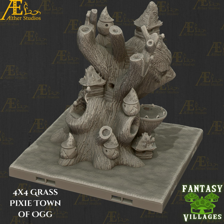 3D Printable AEFANT10 – The Pixietown of Ogg by Aether Studios