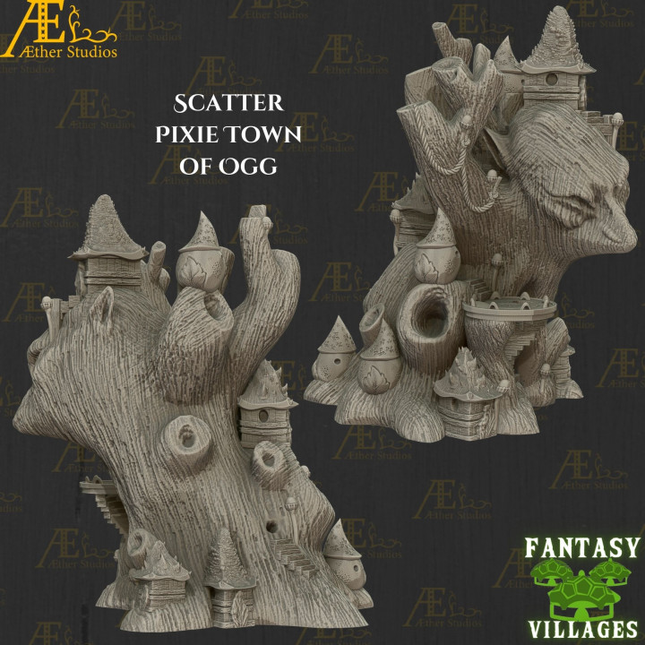 3D Printable AEFANT10 – The Pixietown of Ogg by Aether Studios