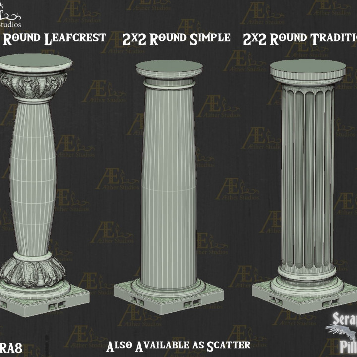 3D Printable AESERA08 - Giant Pillars by Aether Studios