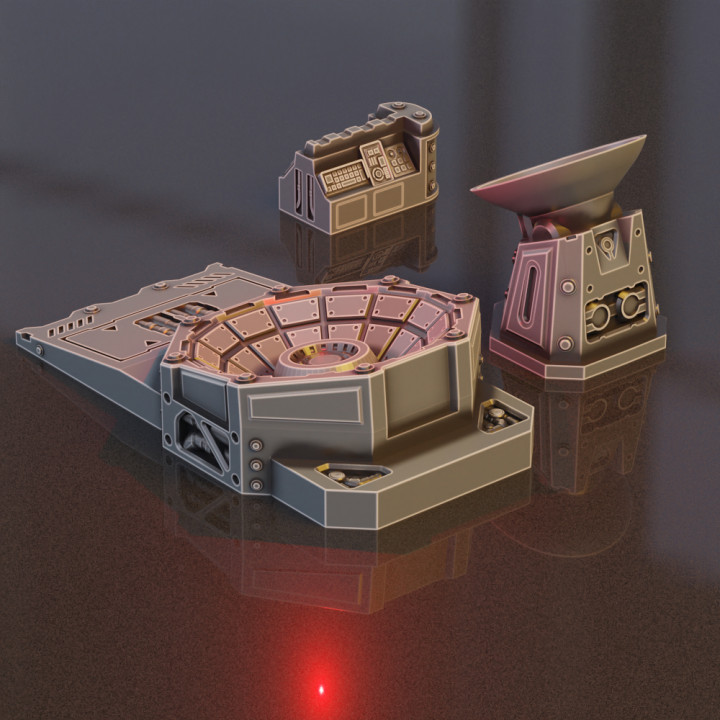 3D Printable Radio satellite Scatter Pack by Saucermen Studios