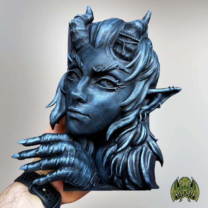 3D Printable Devil Woman Book Nook [FDM/ Resin BOOK NOOK] by Miniatures ...
