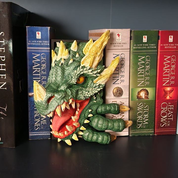 3D Print of Dragon Booknook [FDM/Resin BOOK NOOK] by malcolmtxavier