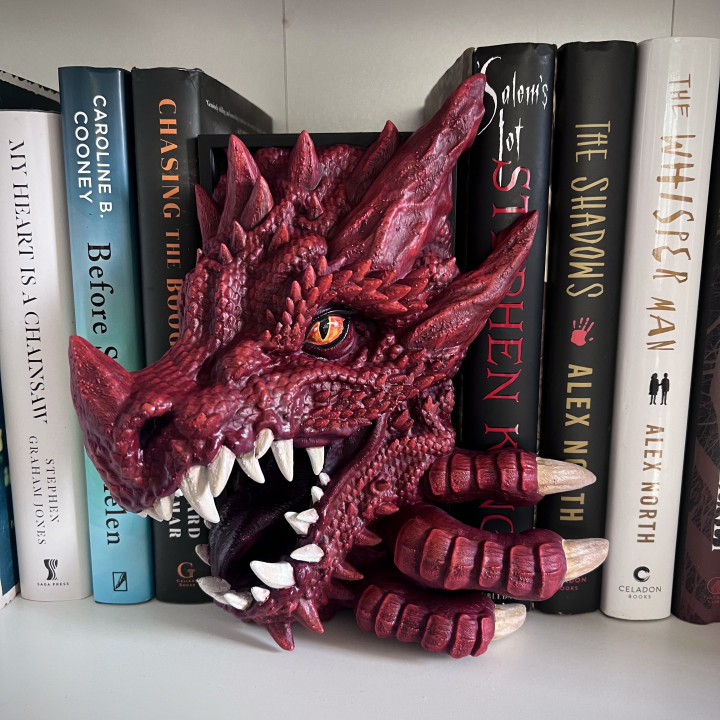 3D Print of Dragon Book Nook [FDM/Resin BOOK NOOK] by Drewbert147