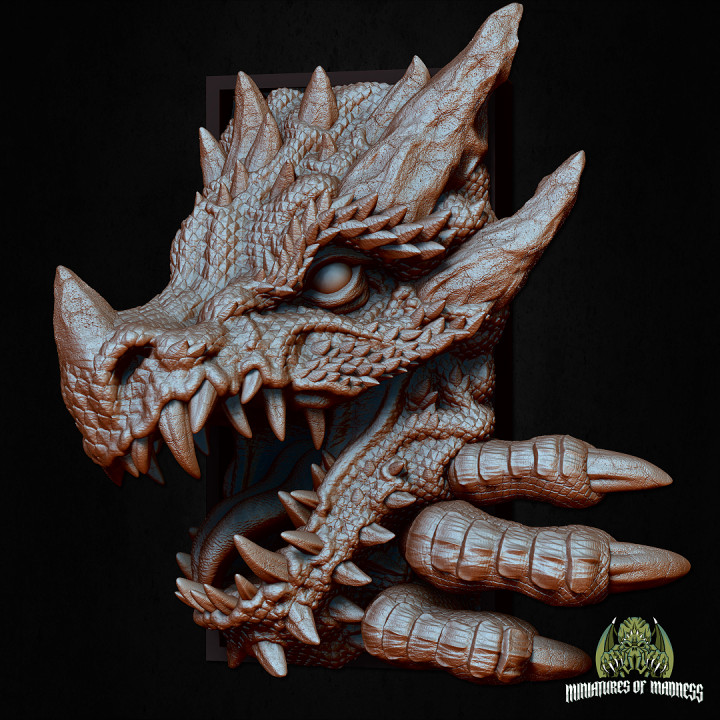 3D Printable Dragon Book Nook [FDM/Resin BOOK NOOK] by Miniatures of ...
