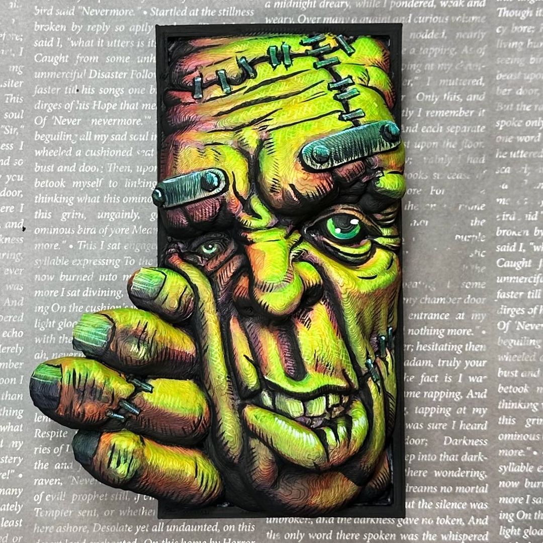 3D Printable Frankenstein Monster Book Nook [FDM/ Resin BOOK NOOK] by ...