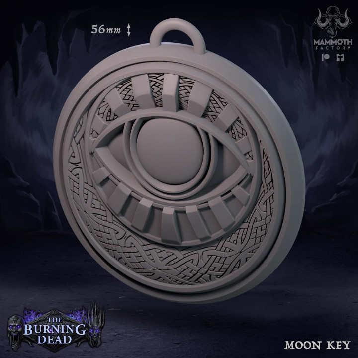 3D Printable Moon Key by Mammoth Factory